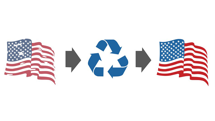 Advanced Disposal facilities recycle American flags - Waste Today