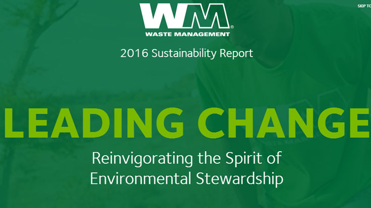 Waste Management reaches sustainability benchmarks - Waste Today