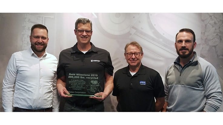 Vortex Global receives recycling award from Cope Plastics - Waste Today